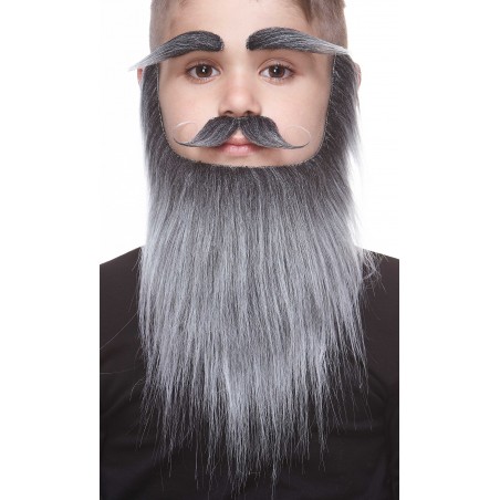 Small mustaches with beards and eyebrows (pack of 6 pcs.)