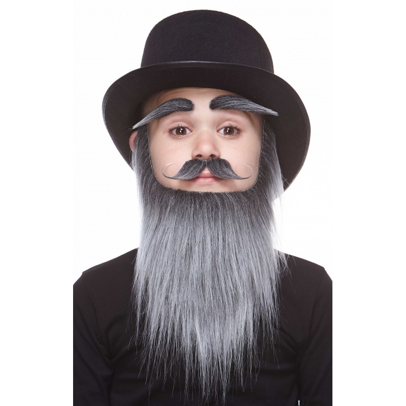 Small mustaches with beards and eyebrows (pack of 6 pcs.)