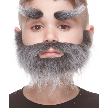 Small mustaches with beards and eyebrows (pack of 6 pcs.)