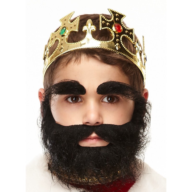 Small mustaches with beards and eyebrows (pack of 6 pcs.)